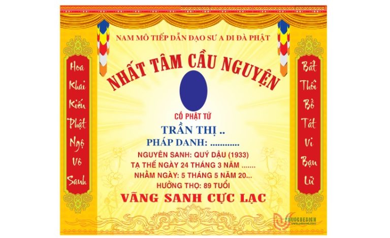 Backdrop phông nền Lễ đám tang Phật Giáo